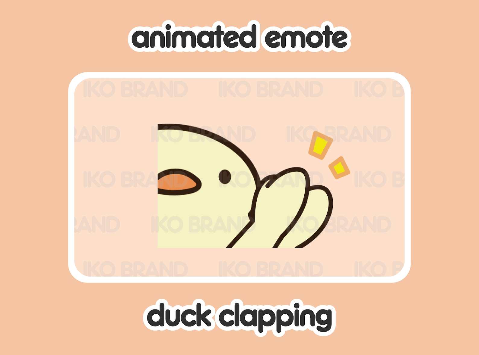 Animated Emote - Duck Clapping | Clap | Nice One | Cute | Kawaii ...