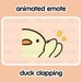 Animated Emote - Duck Clapping | Clap | Nice One | Cute | Kawaii ...