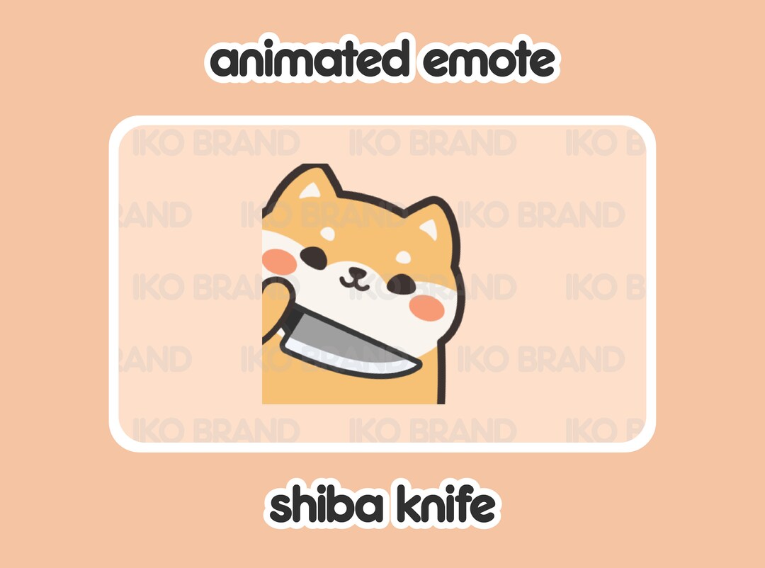 Animated Emote - Shiba Evil Knife Stabbing | Cute | Kawaii | Chibi | Twitch, Youtube, Discord ...