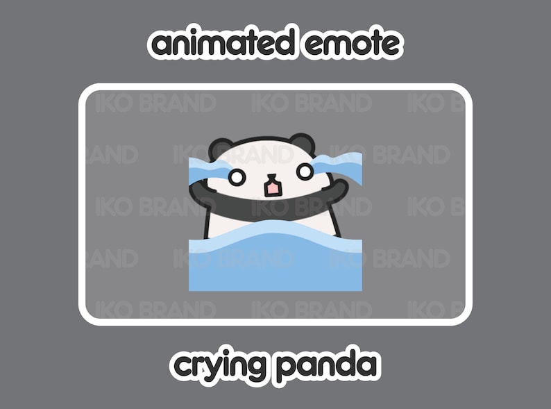 Animated Emote - Crying Panda | Cute | Kawaii | Chibi | Twitch, Youtube ...