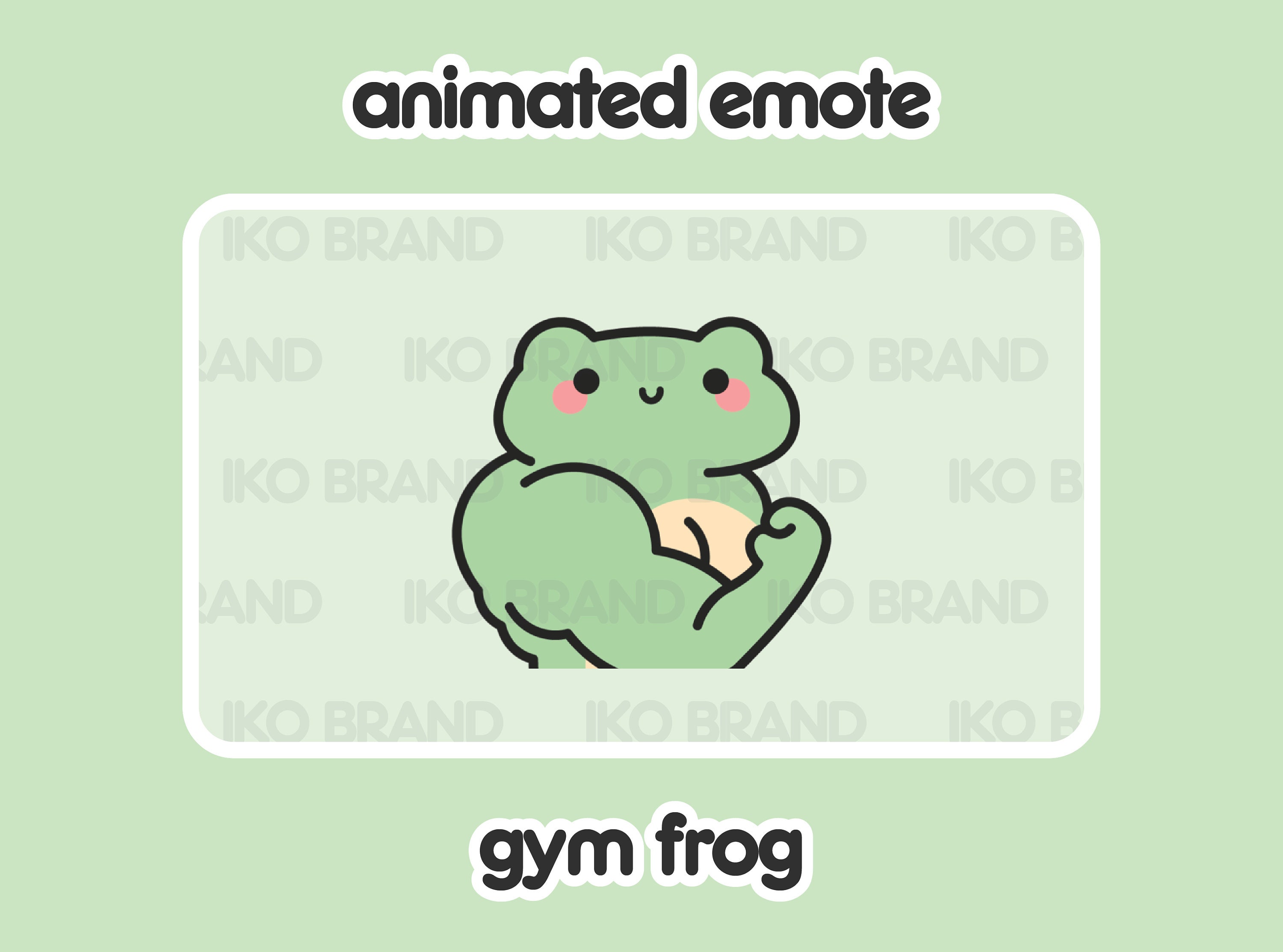Animated Emote Gym Frog Cute Kawaii Chibi Twitch, Youtube, Discord ...
