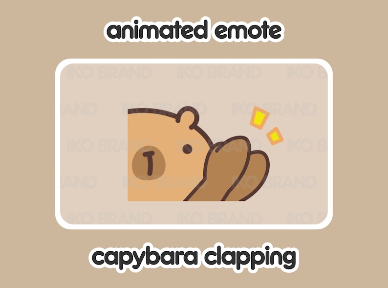 Animated Emote - Capybara Clapping | Clap | Nice One | Cute | Kawaii ...