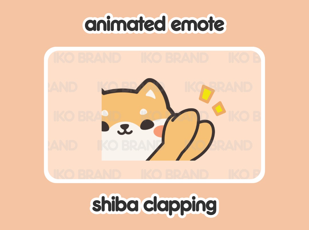 Animated Emote - Shiba Clapping | Clap | Nice One | Cute | Kawaii ...