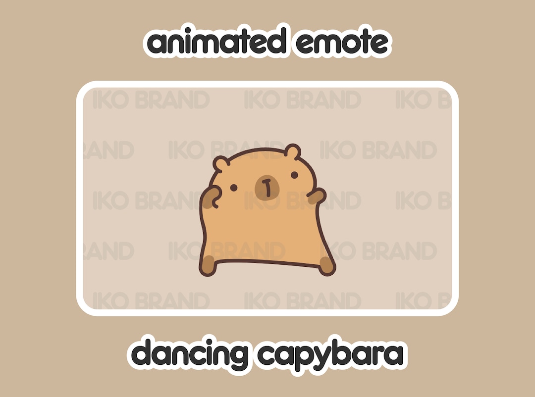 Dancing Capybara Animated Emote – Chibi Twitch, Youtube, Discord (GIF ...