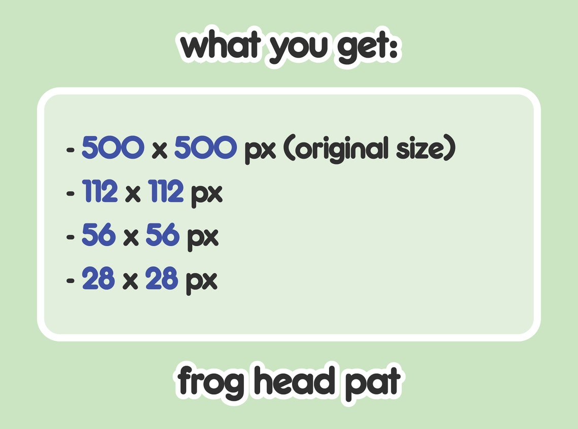 Animated Emote - Frog Head Pat | Petting | Cute | Kawaii | Chibi ...