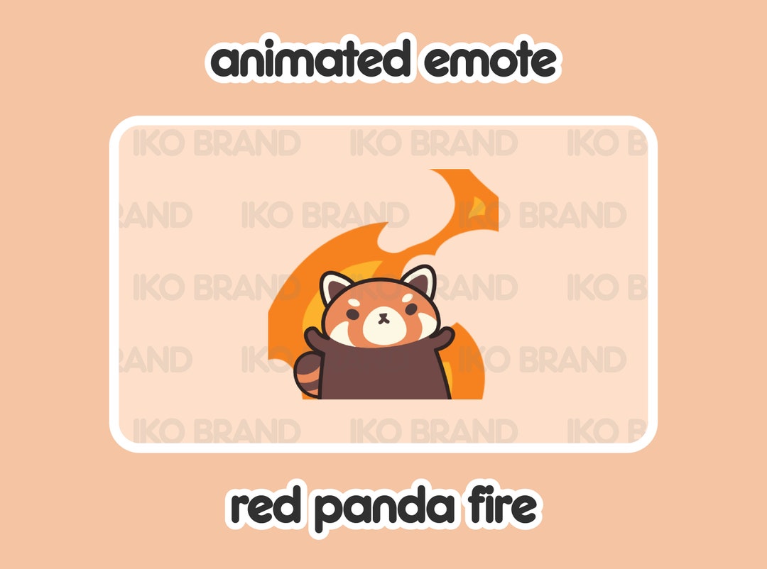 Red Panda Fire Animated Emote – Chibi Stream Overlay (GIF Files) - Etsy