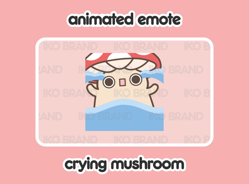 Animated Emote - Crying Mushroom | Cute | Kawaii | Chibi | Twitch ...