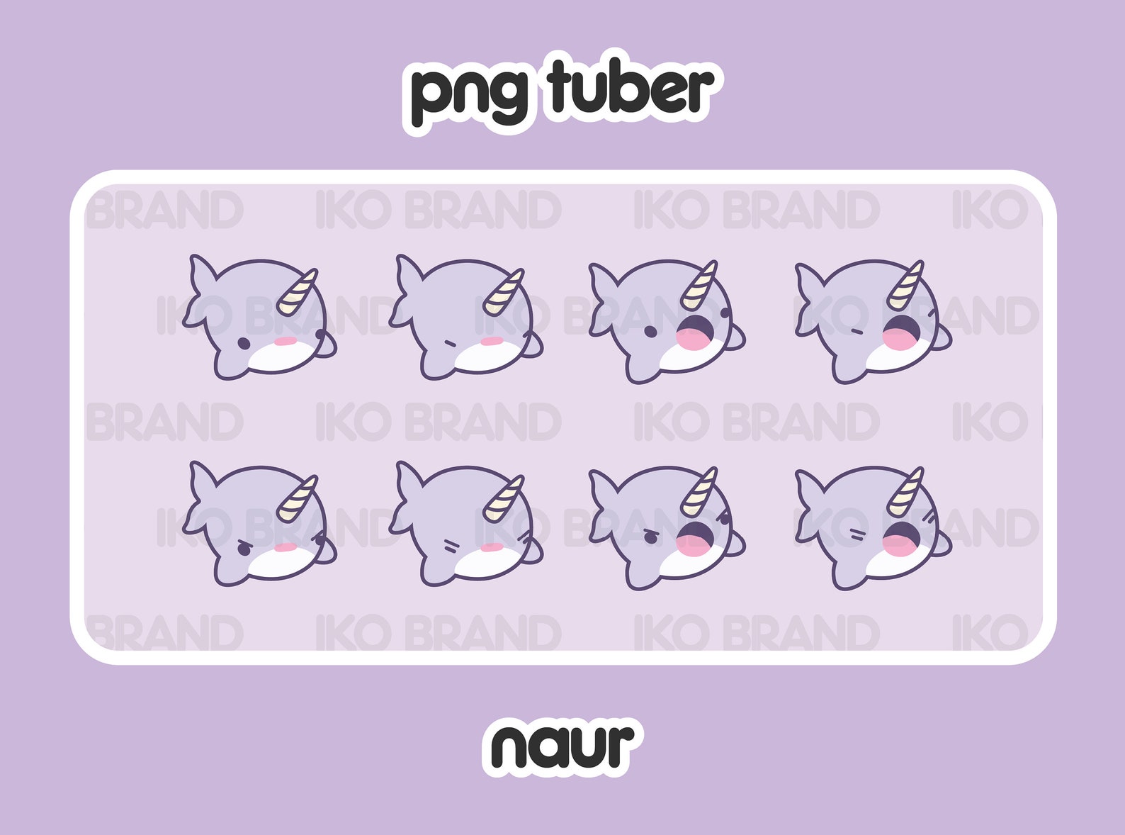 Pngtuber Narwhal Chibi Cute Kawaii Twitch Youtube - Etsy