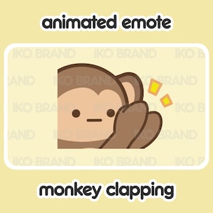 Animated Emote - Monkey Clapping | Clap | Nice One | Cute | Kawaii ...