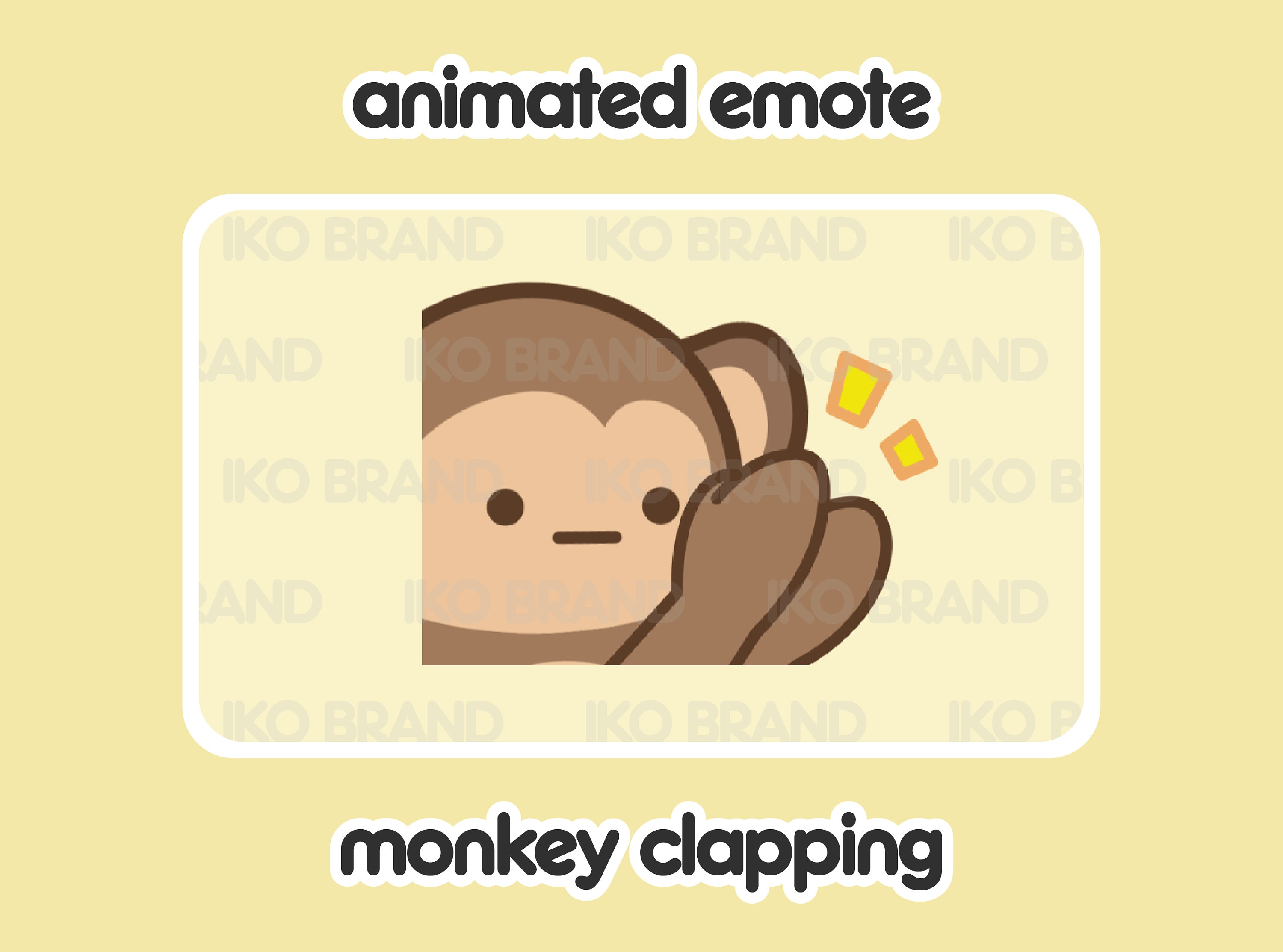 Animated Emote - Monkey Clapping | Clap | Nice One | Cute | Kawaii ...