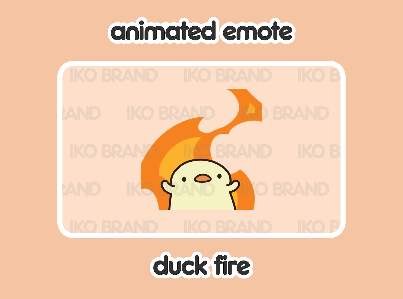 Animated Emote - Duck Fire | Cute | Kawaii | Chibi | Twitch, Youtube ...