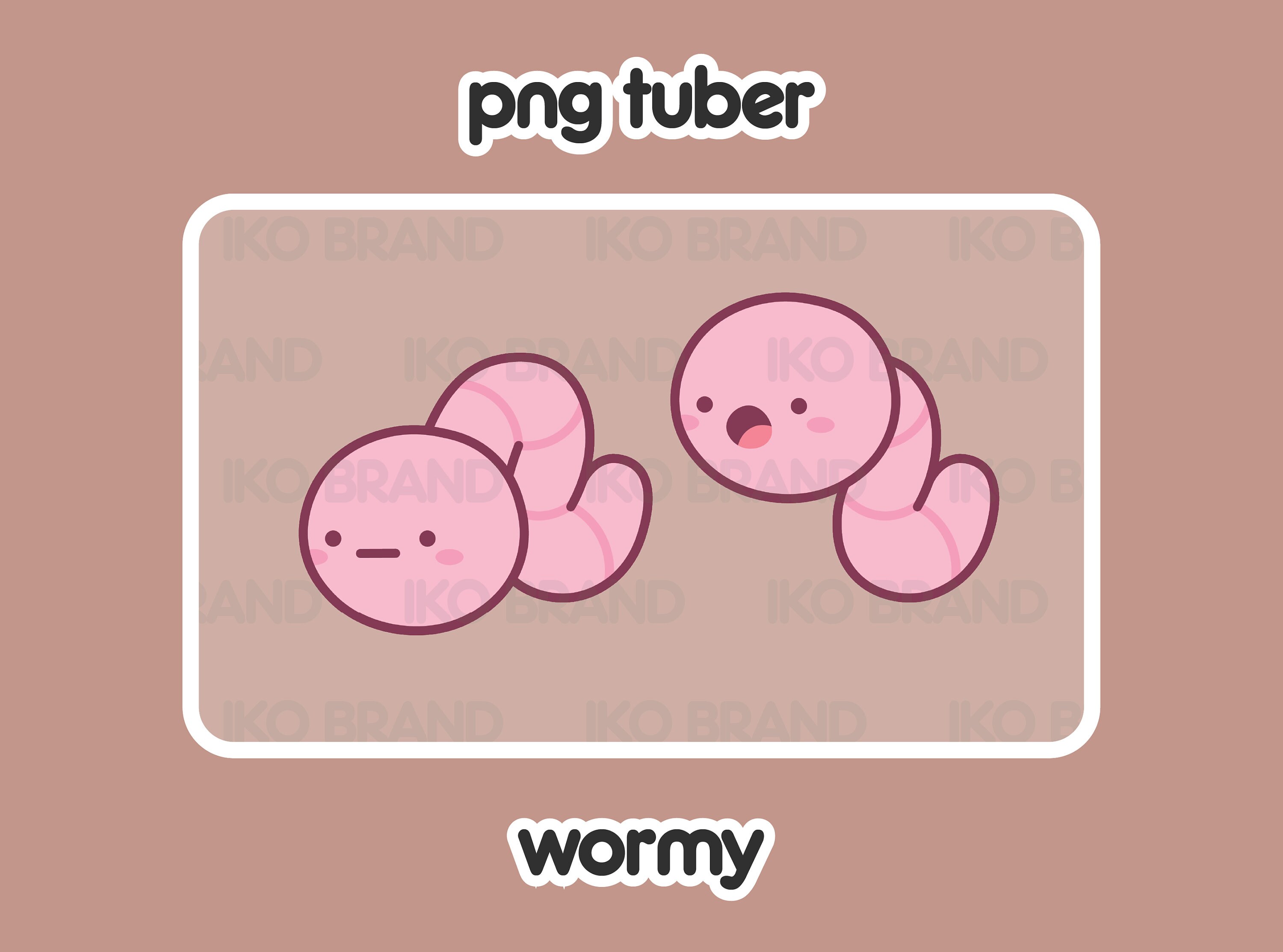 Pngtuber Worm Chibi Cute Kawaii Twitch Youtube - Etsy