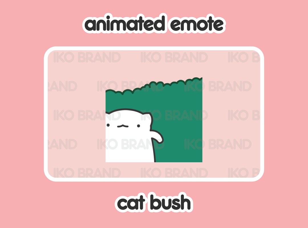 Animated Emote - Cat Hiding Bush | Cute | Kawaii | Chibi | Twitch ...
