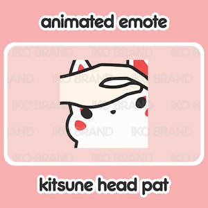 Animated Emote - Kitsune Head Pat | Petting | Cute | Kawaii | Chibi ...