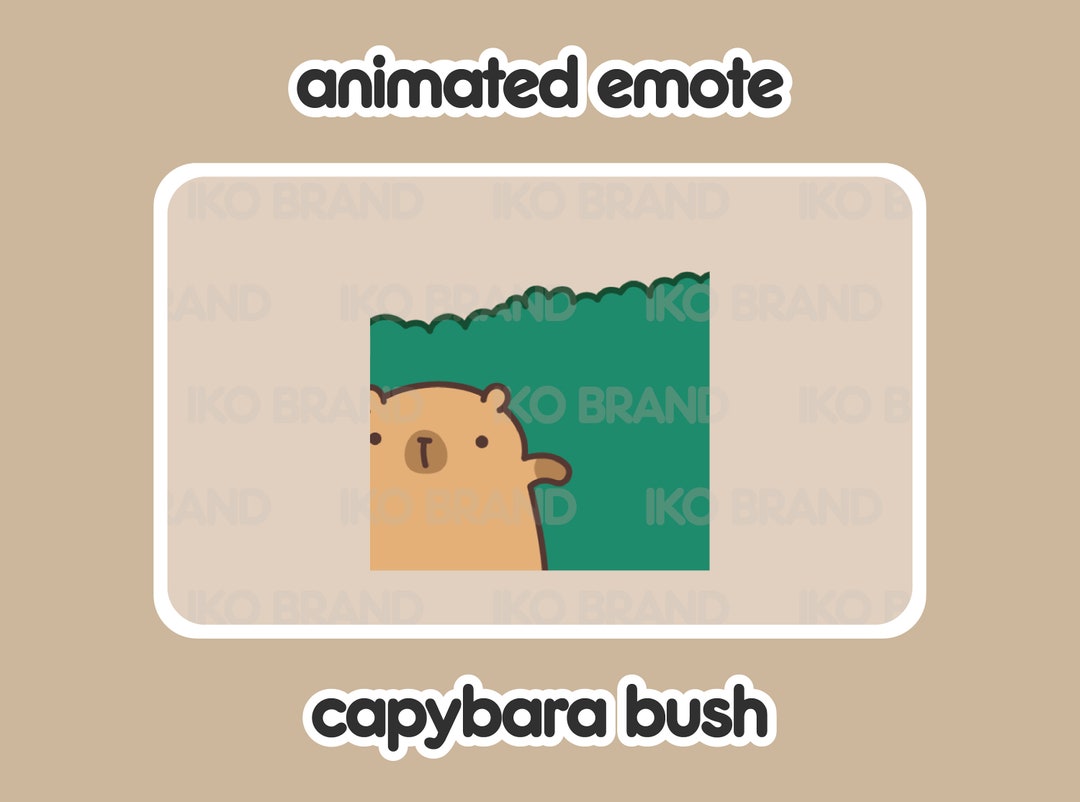 Animated Emote - Capybara Hiding Bush | Cute | Kawaii | Chibi | Twitch ...