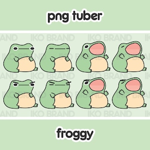 Pngtuber - Frog | Chibi | Cute | Kawaii | Twitch | Youtube | Vtuber | Streaming | Ready to Use ...