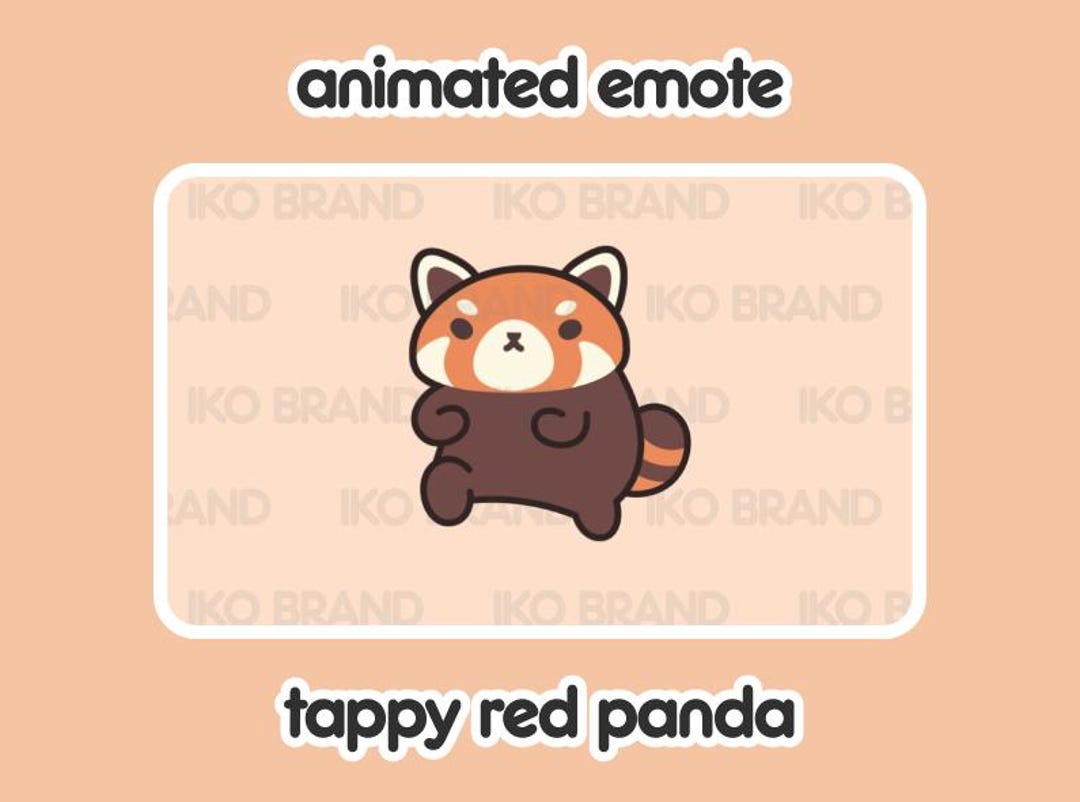 Animated Emote - Red Panda Tippy Taps | Cute | Kawaii | Chibi | Twitch ...