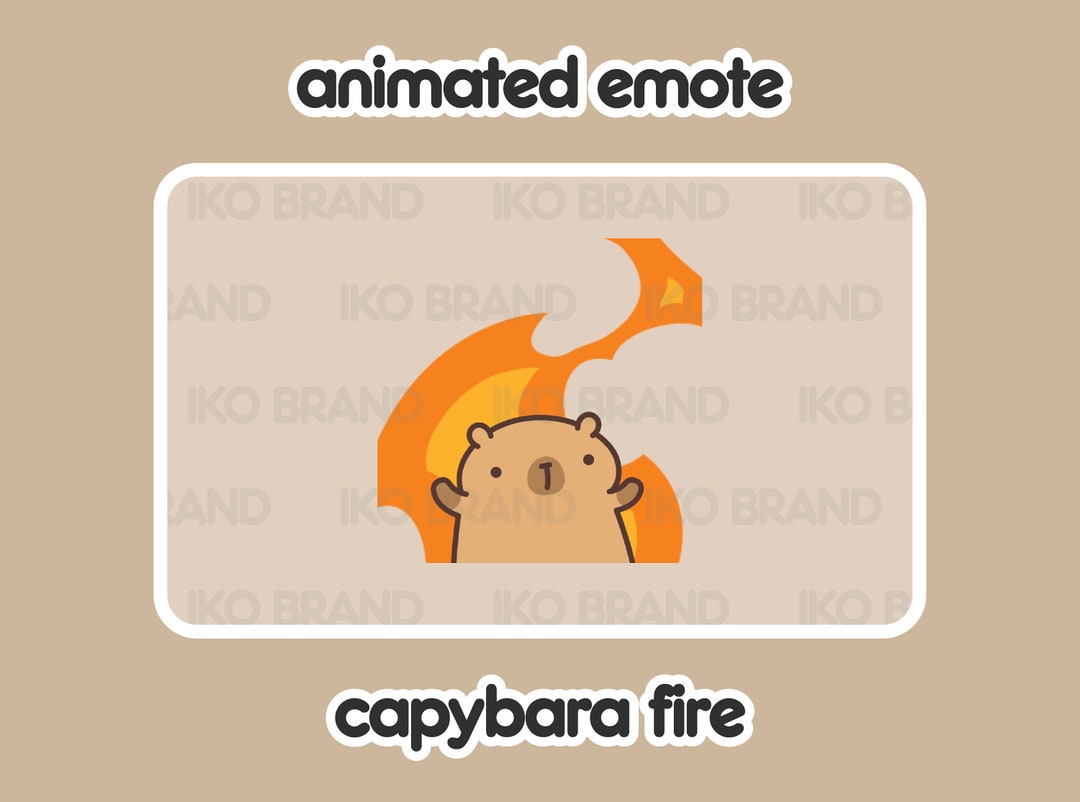 Animated Emote - Capybara Fire | Cute | Kawaii | Chibi | Twitch ...