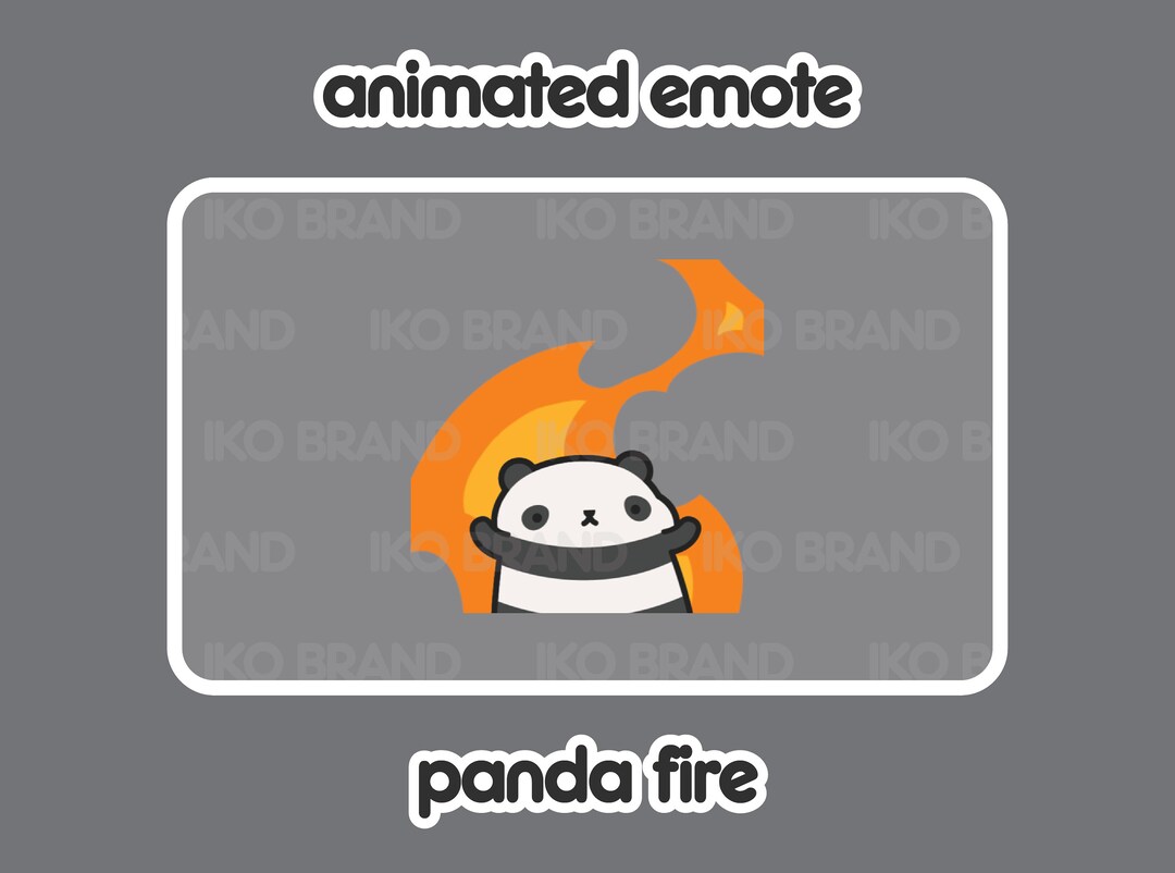 Animated Emote - Panda Fire | Cute | Kawaii | Chibi | Twitch, Youtube ...