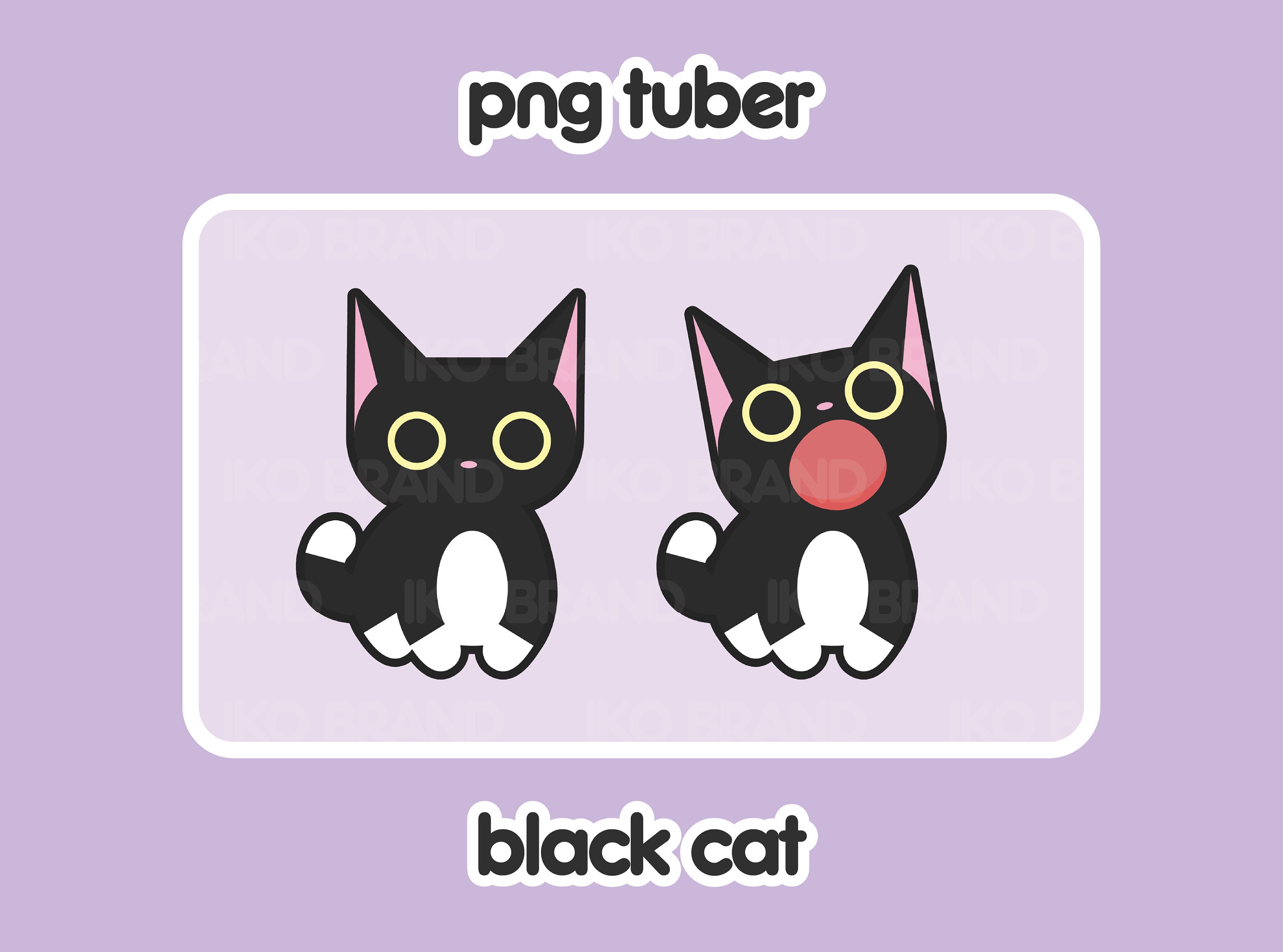 Pngtuber - Black Cat | Chibi | Cute | Kawaii | Twitch | Youtube ...