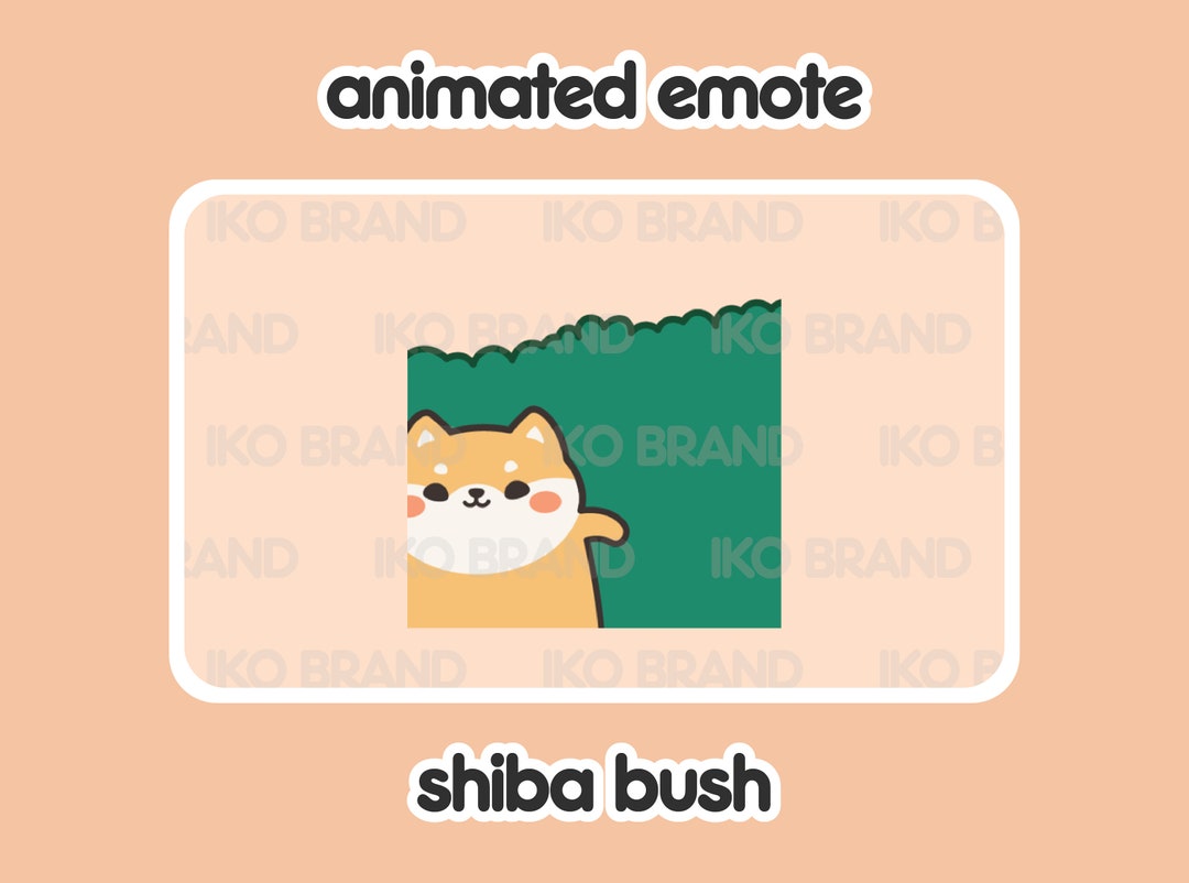 Animated Emote - Shiba Hiding Bush | Cute | Kawaii | Chibi | Twitch ...