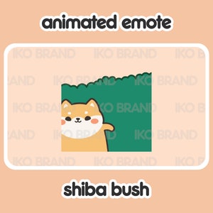 Animated Emote - Shiba Hiding Bush | Cute | Kawaii | Chibi | Twitch ...
