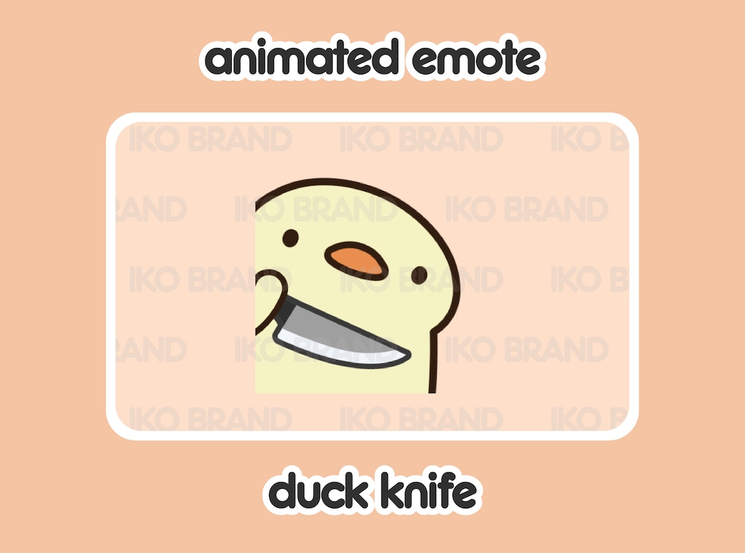 Animated Emote - Duck Evil Knife Stabbing | Cute | Kawaii | Chibi ...