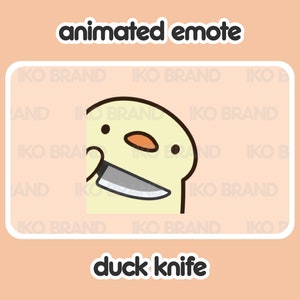 Animated Emote - Duck Evil Knife Stabbing | Cute | Kawaii | Chibi ...