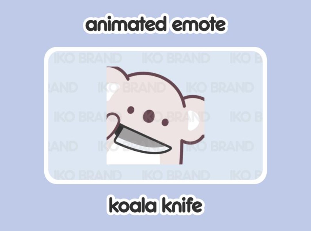Evil Koala Knife Animated Emote: Chibi Stream Overlay (GIF Digital ...