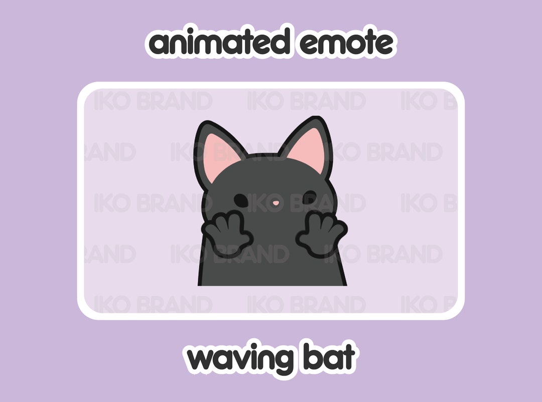 Animated Emote - Bat Waving | Cute | Kawaii | Chibi | Twitch, Youtube ...
