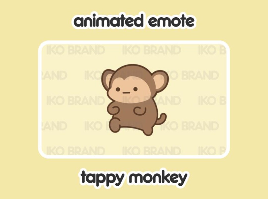 Animated Emote - Monkey Tippy Taps | Cute | Kawaii | Chibi | Twitch ...