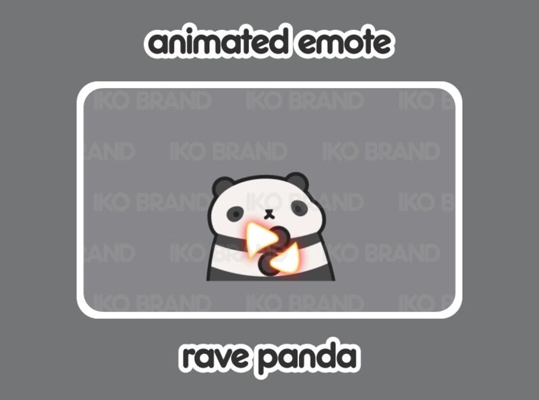 Animated Emote - Panda Rave | Cute | Kawaii | Chibi | Twitch, Youtube ...