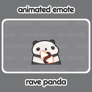 Animated Emote - Panda Rave | Cute | Kawaii | Chibi | Twitch, Youtube ...