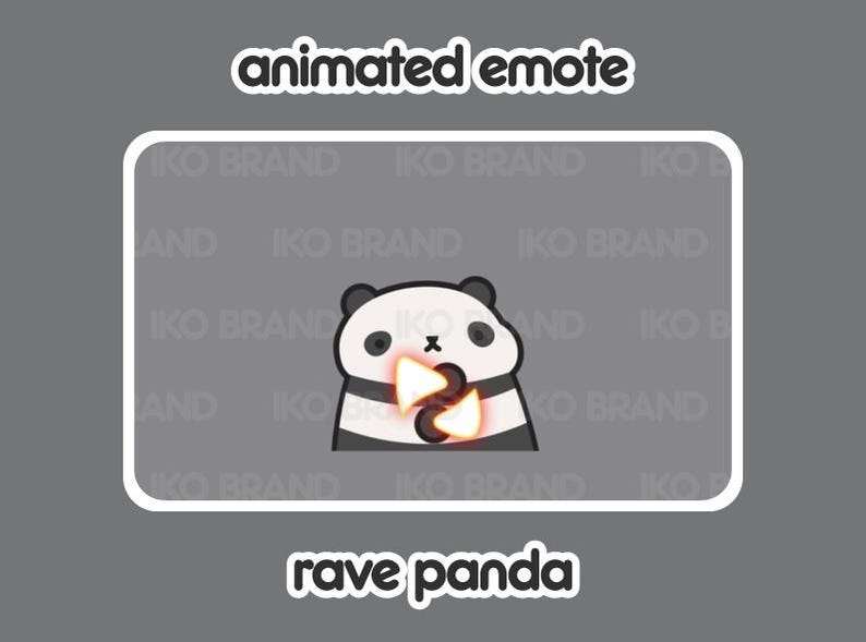 Gesto animado Panda Rave / Lindo / Kawaii / Chibi / Twitch, YouTube ...