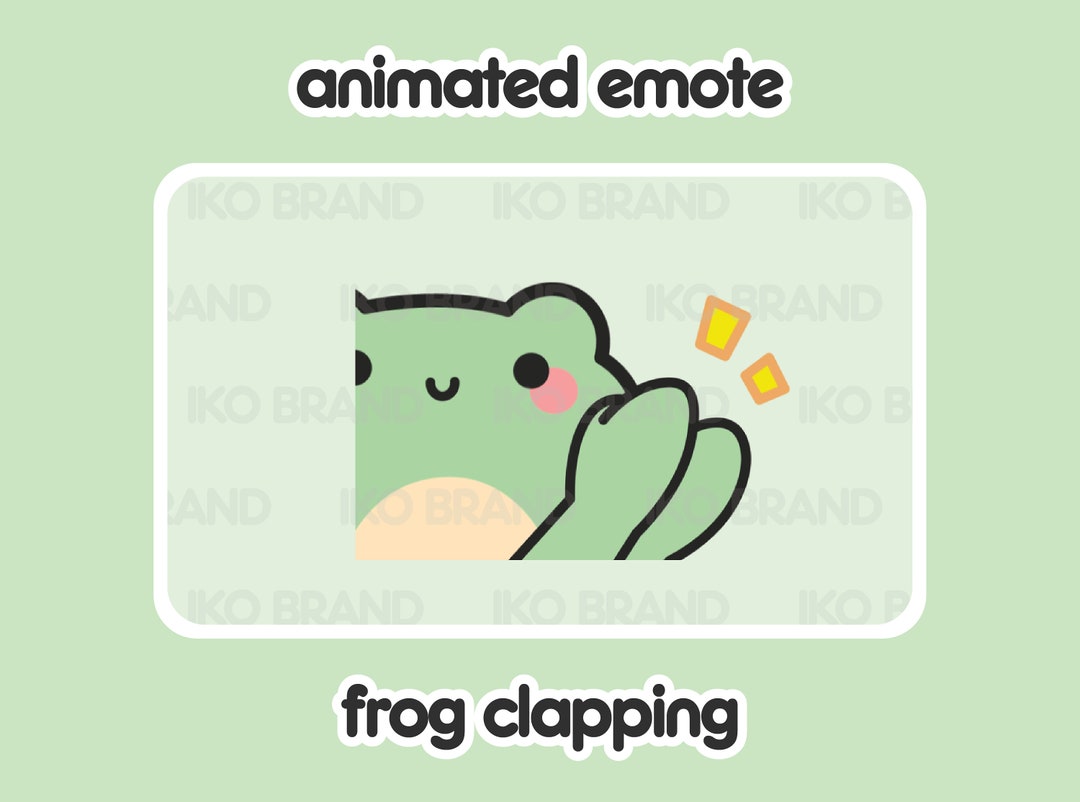 Animated Emote - Frog Clapping | Clap | Nice One | Cute | Kawaii ...