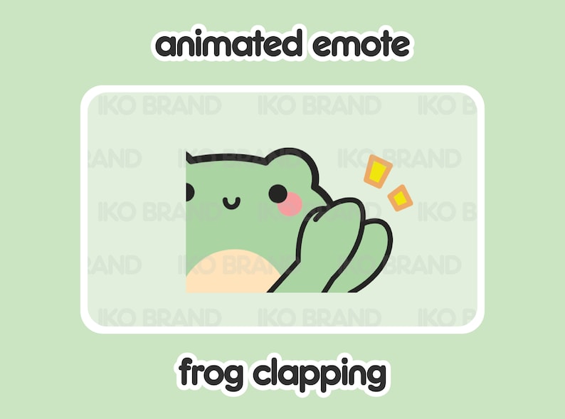 Animated Emote - Frog Clapping | Clap | Nice One | Cute | Kawaii ...