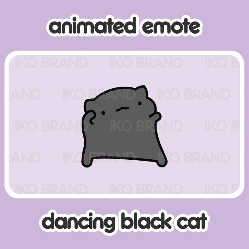 Black Cat Dance Animation - Etsy