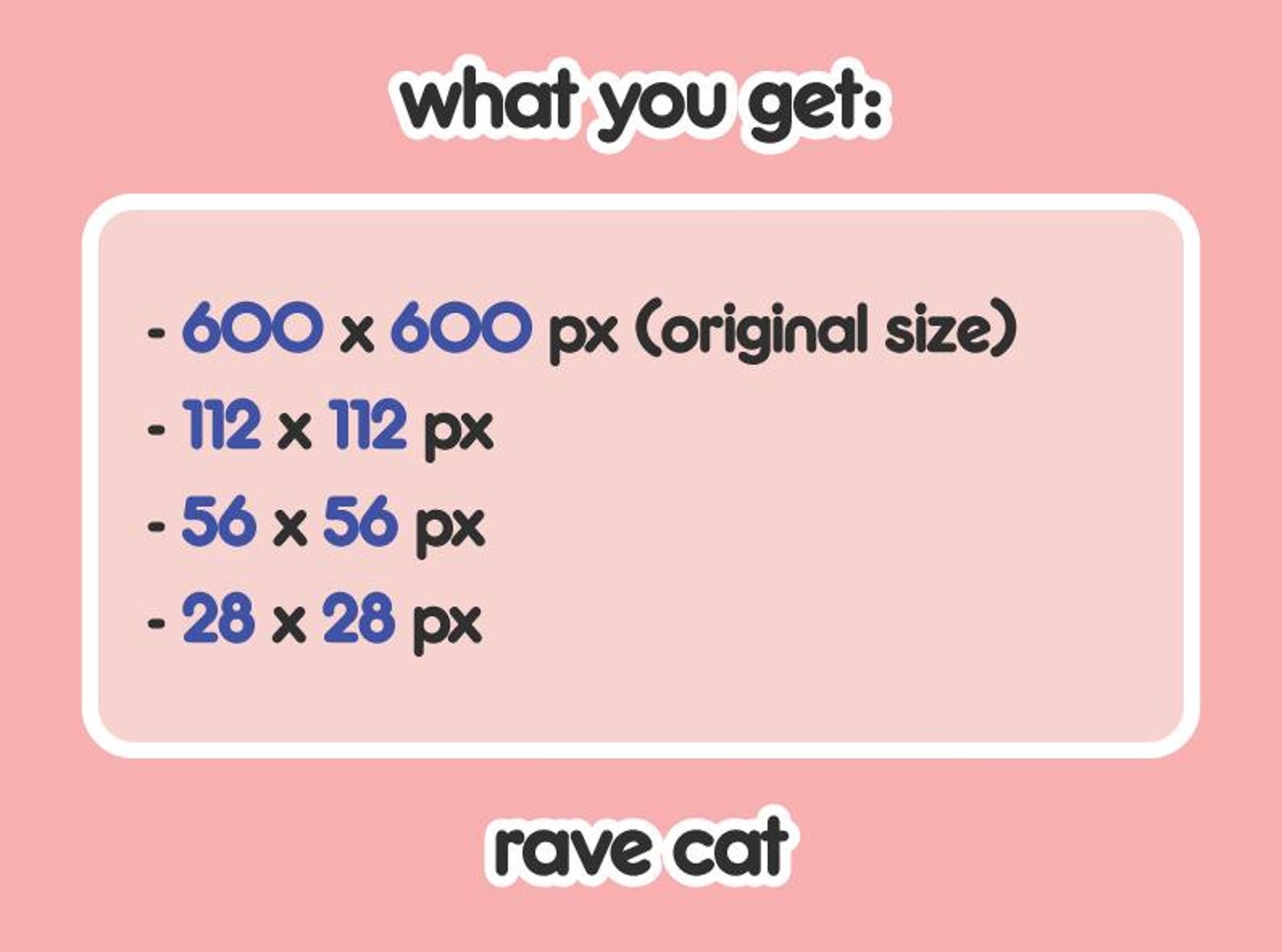 Animated Emote Cat Rave Cute Kawaii Chibi Twitch, Youtube, Discord ...