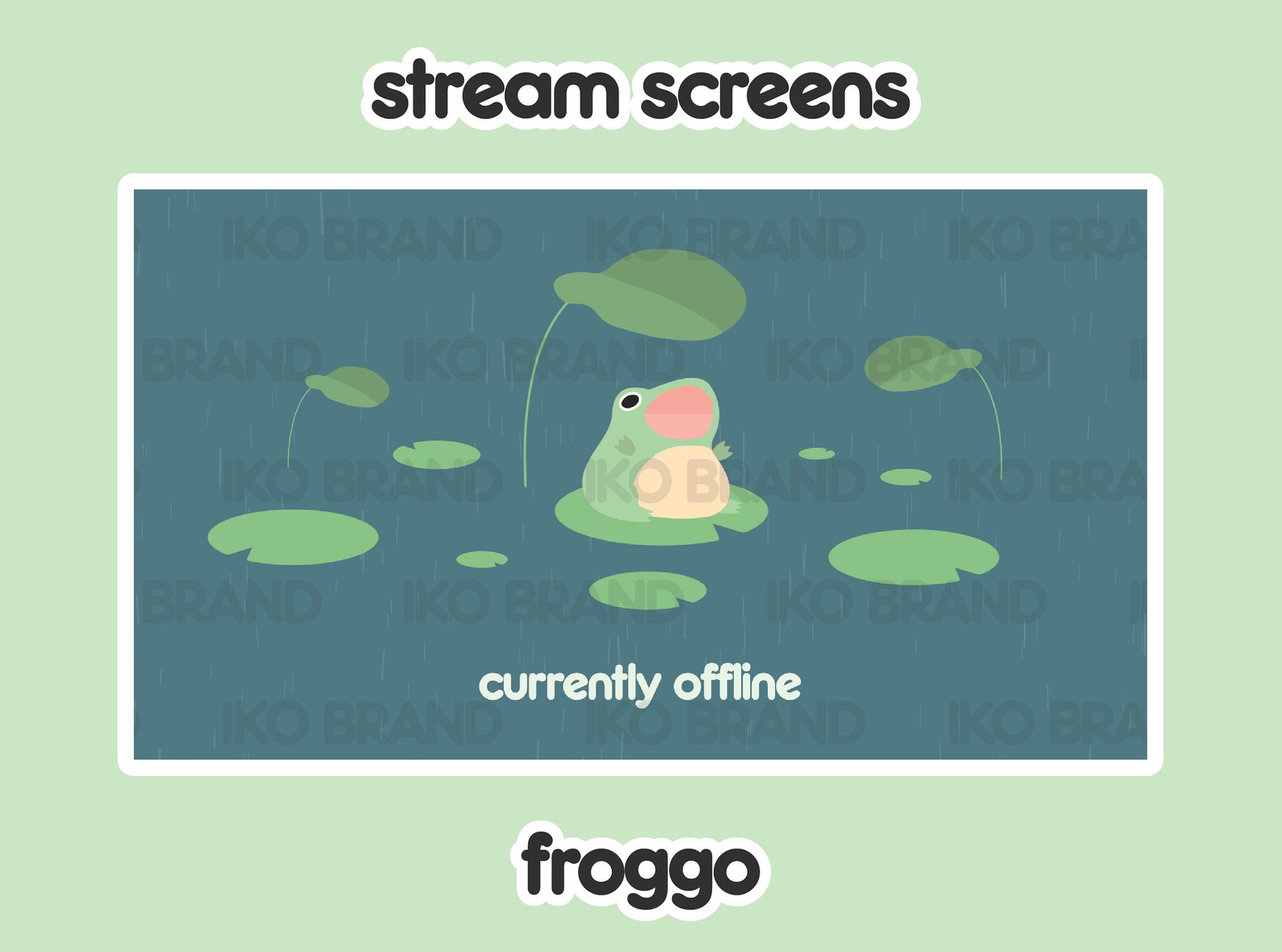 Animated Frog Stream Screens: Chibi Vtuber Overlays (digital Download ...