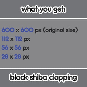 Animated Emote - Black Shiba Clapping | Clap | Nice One | Cute | Kawaii ...