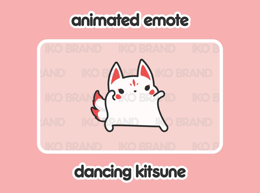 Animated Emote - Dancing Kitsune | Cute | Kawaii | Chibi | Twitch ...