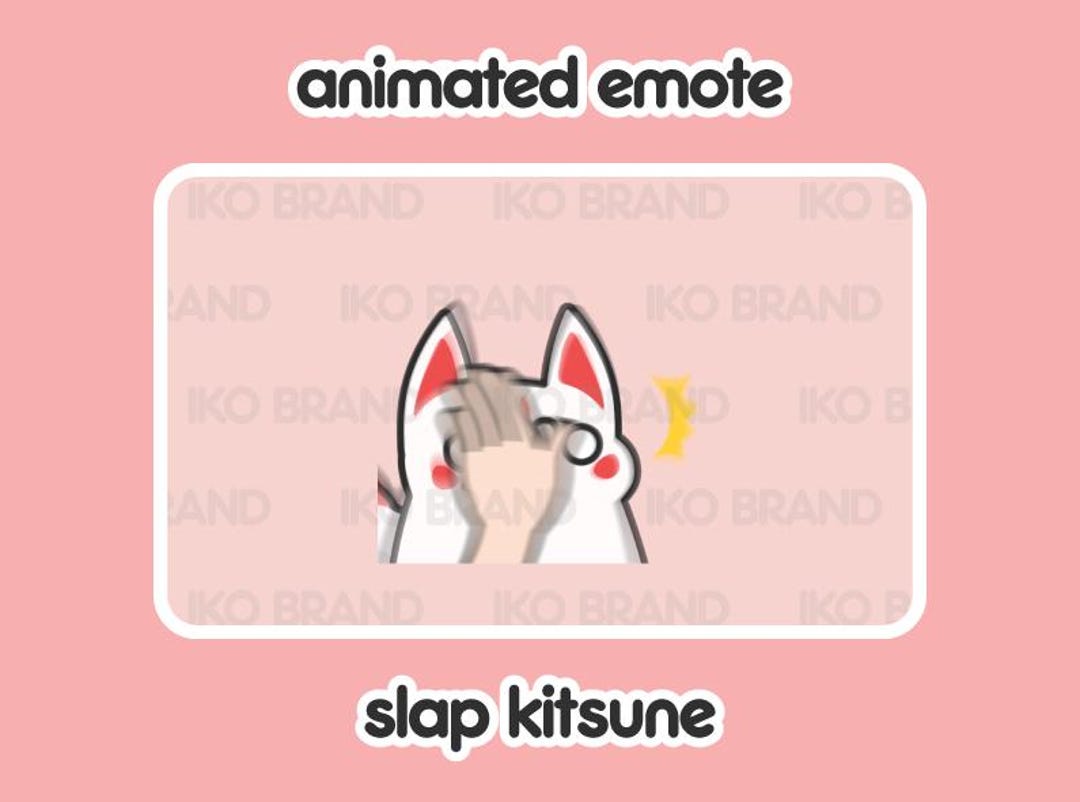Animated Emote - Kitsune Slap | Cute | Kawaii | Chibi | Twitch, Youtube ...