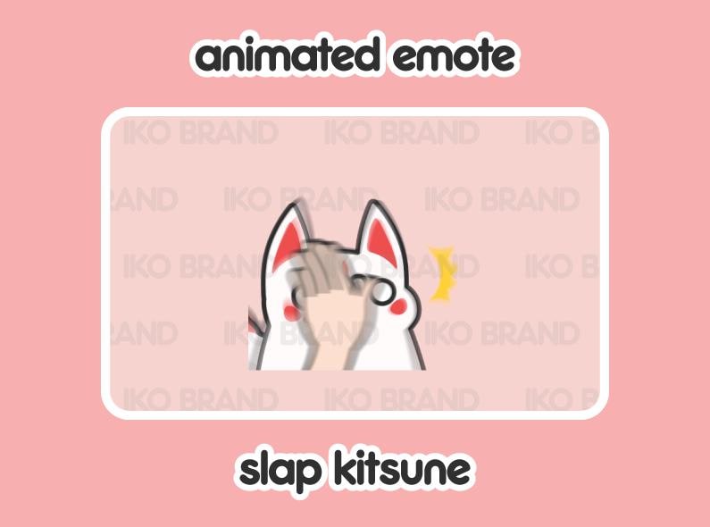 Animated Emote - Kitsune Slap | Cute | Kawaii | Chibi | Twitch, Youtube ...