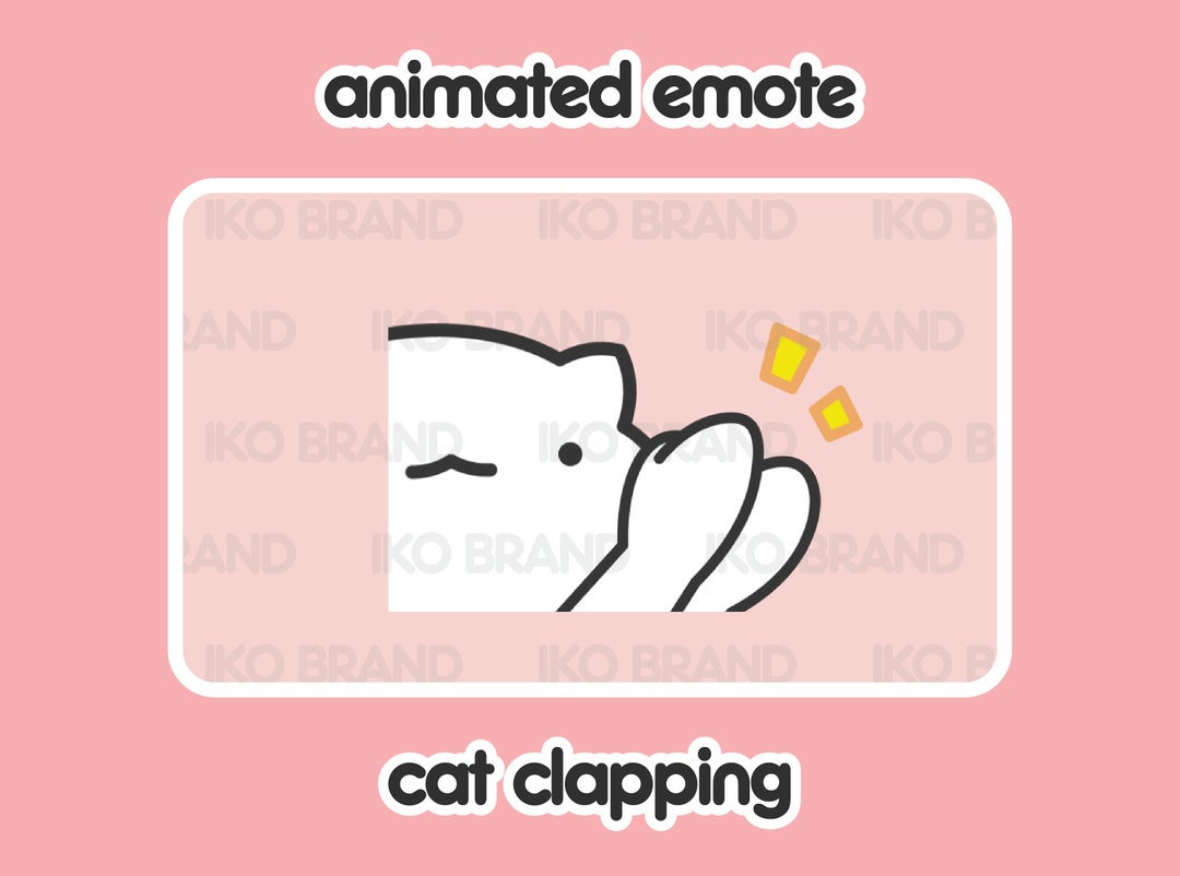 Buy Animated Emote Cat Clapping Clap Nice One Cute Kawaii Chibi Twitch ...