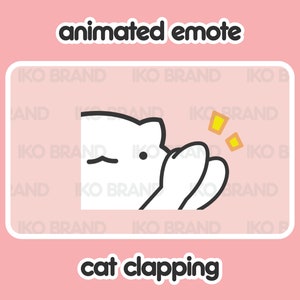 Animated Emote - Cat Clapping | Clap | Nice One | Cute | Kawaii | Chibi ...