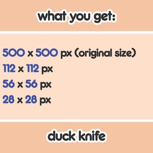 Animated Emote - Duck Evil Knife Stabbing | Cute | Kawaii | Chibi ...