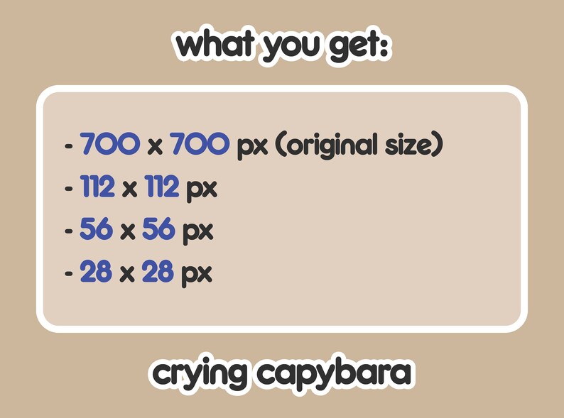 Animated Emote - Crying Capybara | Cute | Kawaii | Chibi | Twitch ...
