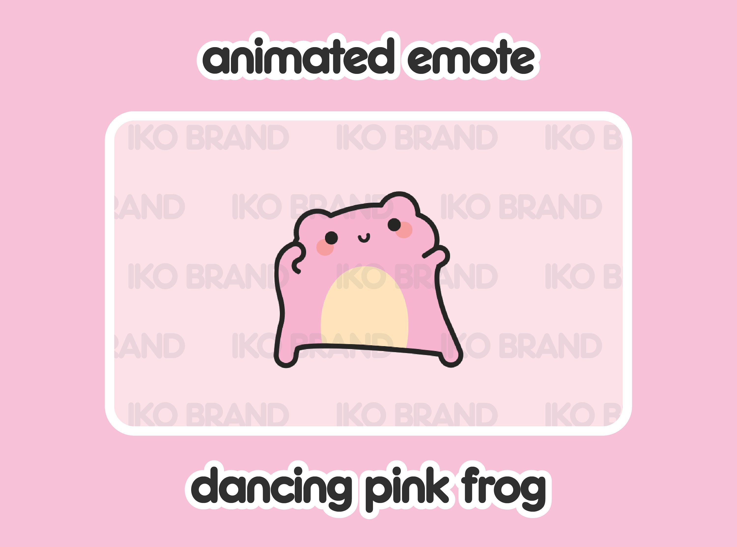 Animated Emote - Pink Dancing Frog | Cute | Kawaii | Chibi | Twitch ...