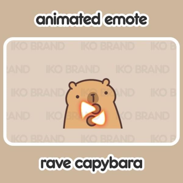 Capybara Rave - Etsy