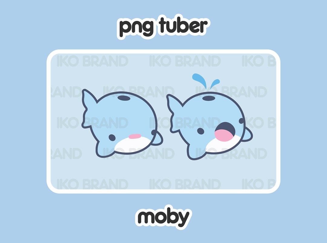 Pngtuber Whale Chibi Cute Kawaii Twitch Youtube - Etsy